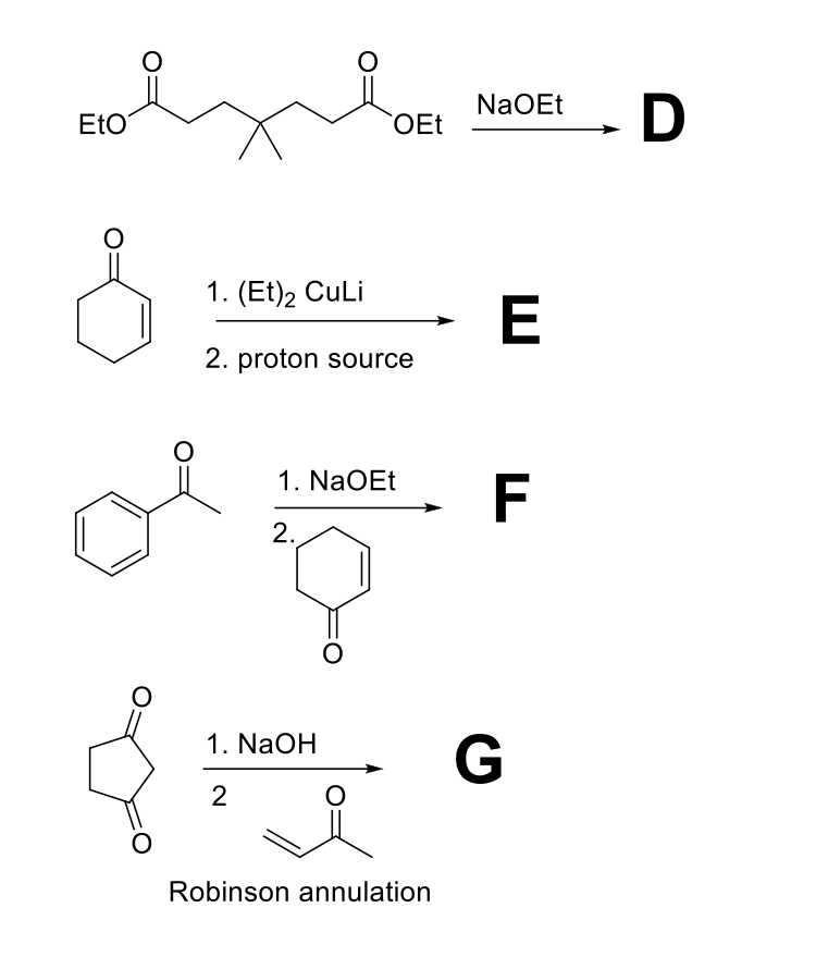 Solved NaOEt EtO OEt 1. (Et)2 Culi 2. proton source 1.NaOEtF | Chegg.com