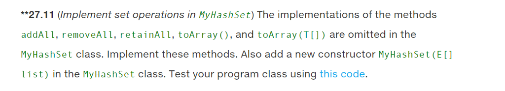 Solved (Implement set operations in MyHashSet) The | Chegg.com