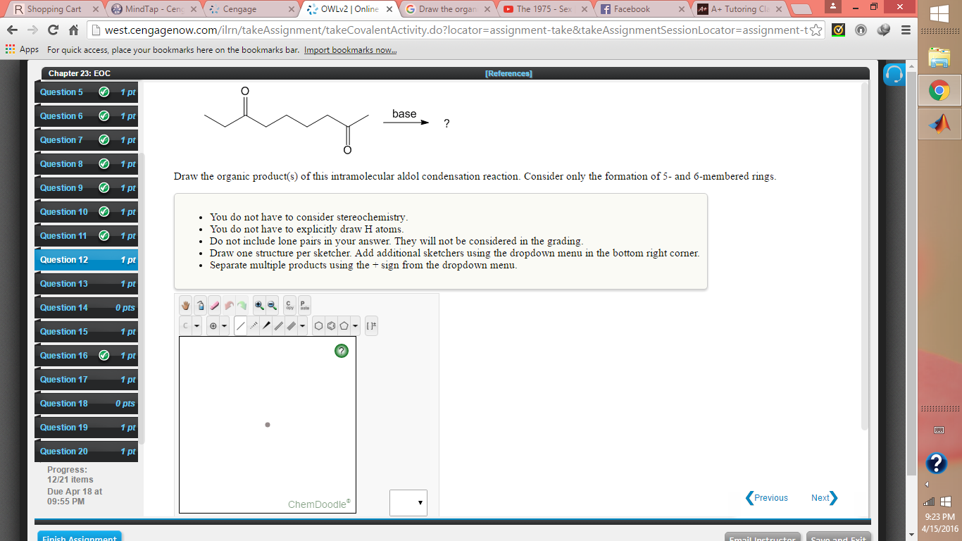 Solved Draw the organic product(s) of this | Chegg.com