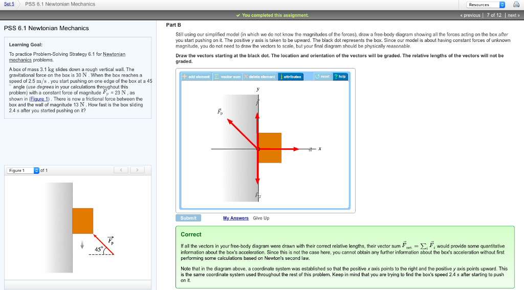 Solved Set 5 PSS 6.1 Newtonian Mechanics PSS 6.1 Newtonian | Chegg.com