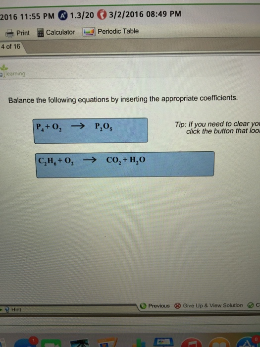 Solved Balance The Following Equations By Inserting The 