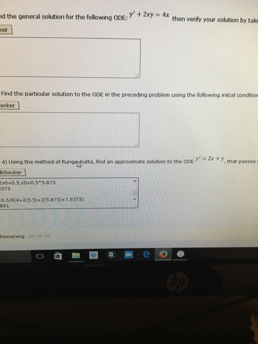 Find the general solution for the following ODE: | Chegg.com