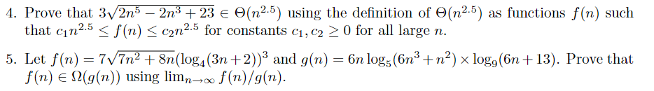 Solved Prove that 3 Squareroot 2n^5 - 2n^34 + 23 elementof | Chegg.com