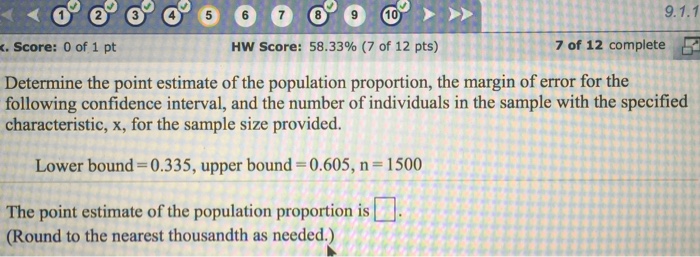 Solved Determine the point estimate of the population | Chegg.com