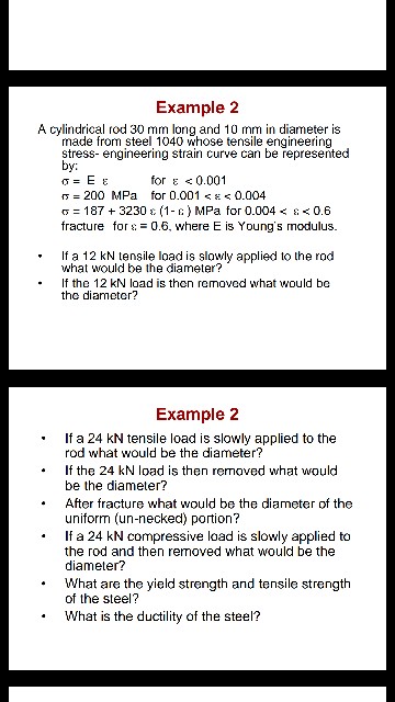 Solved Example2 A cylindrical rod 30 mm long and 10 mm in | Chegg.com