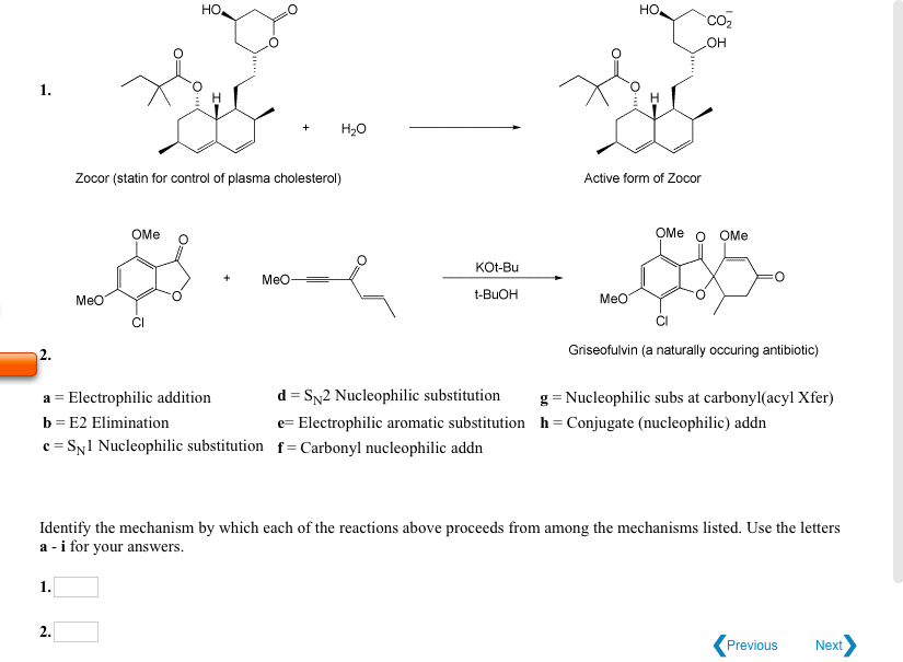 Solved Identify the mechanism by which each of the reactions | Chegg.com