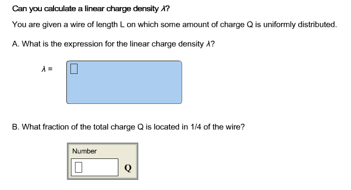 Solved Can you calculate a linear charge density lambda? | Chegg.com