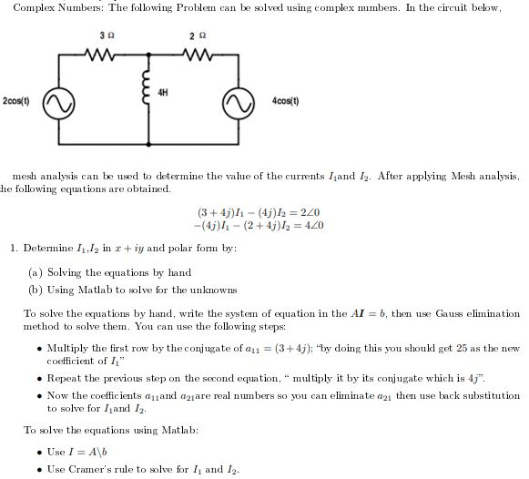 Solved Complex Nu The following Problemc be solved using | Chegg.com