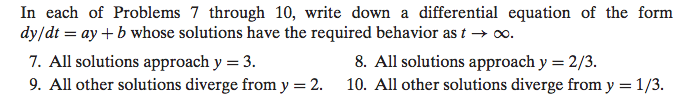 Solved In each of Problems 7 through 10, write down a | Chegg.com