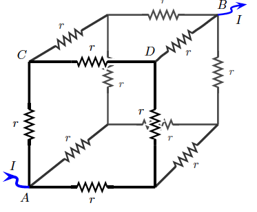 Solved Consider a cubic resistor network shown, where all | Chegg.com