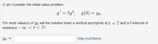 Solved Consider the initial value problem y' = 5y^2, y(0) = | Chegg.com