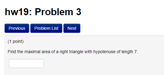 Solved hw19: Problem 3 Previous Problem List Next (1 pxoini) | Chegg.com