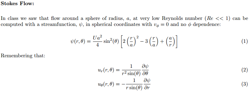 Solved Stokes Flow: In class we saw that flow around a | Chegg.com