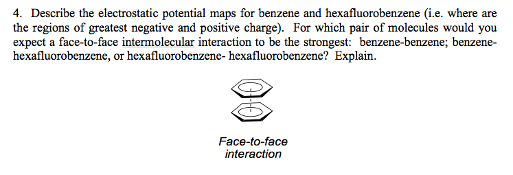 Describe the electrostatic potential maps for benzene | Chegg.com