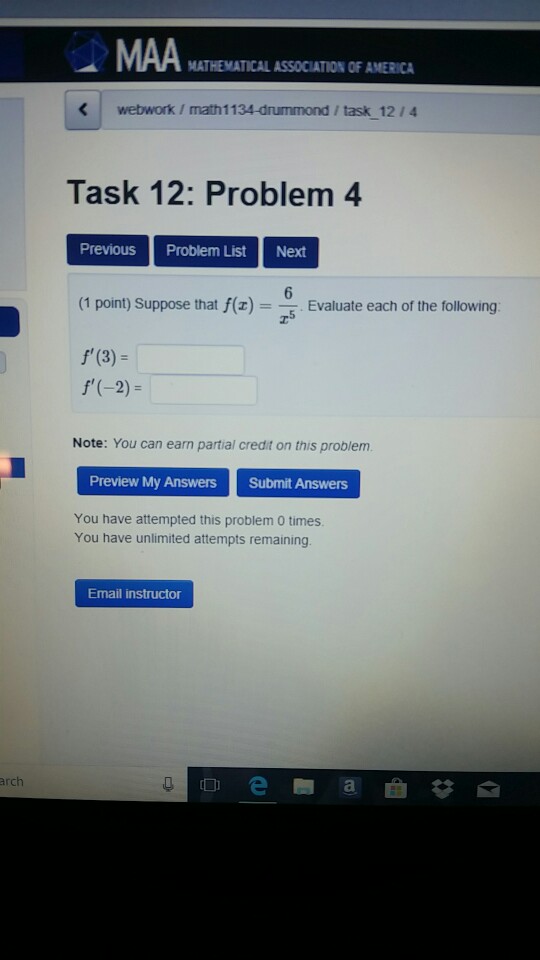 Solved MATHEMATICAL ASSOCIATION OF AMERICA webwork / | Chegg.com