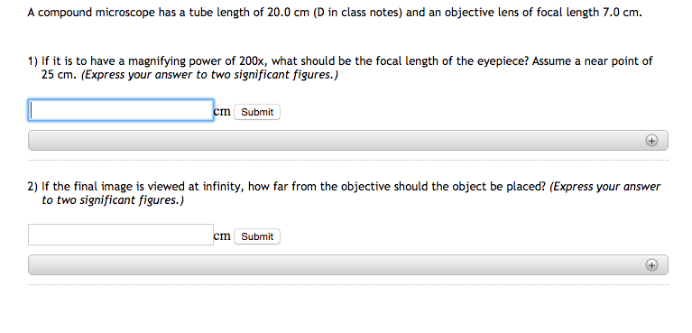 Solved A compound microscope has a tube length of 20.0 cm (D | Chegg.com