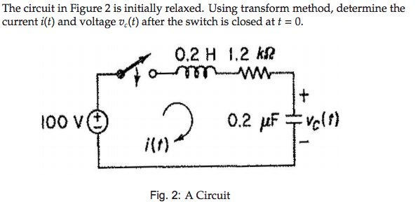 Solved The circuit in Figure 2 is initially relaxed. Using | Chegg.com
