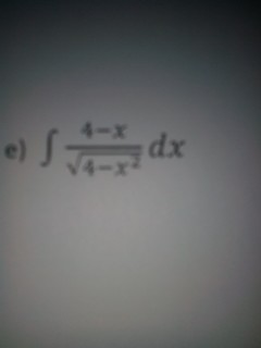 Solved Integral 4 - x/root 4 - x^2 dx | Chegg.com