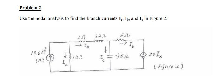 Solved Problem 2. Use the nodal analysis to find the branch | Chegg.com