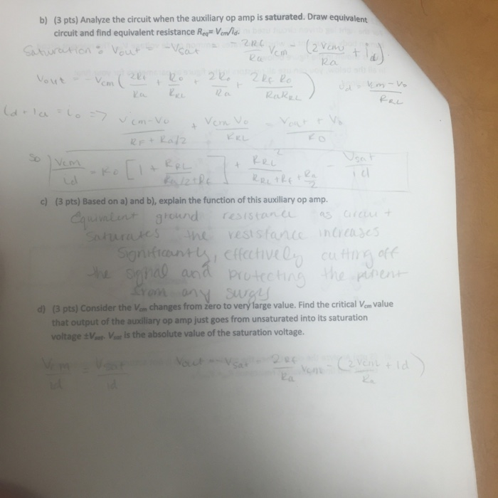 Solved (12 pts) Right-leg driven ECG For the right leg | Chegg.com