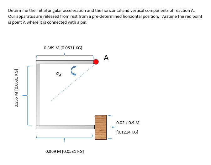 Solved Determine the initial angular acceleration and the | Chegg.com