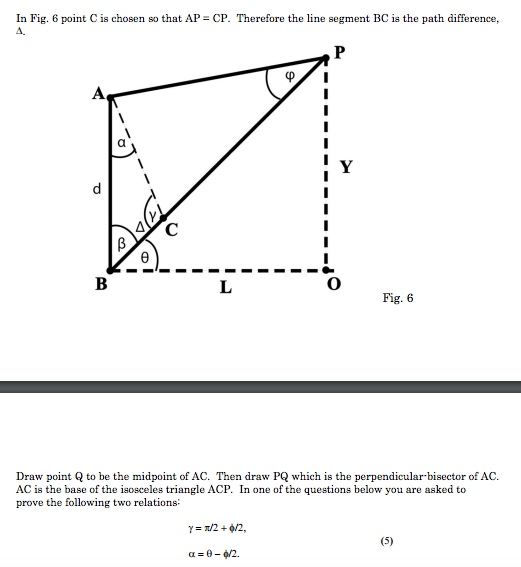 Solved Verify both equations (5) using triangles PQC and | Chegg.com