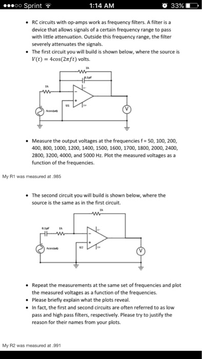 Solved The first resistor I measured is actually .985k ohms, | Chegg.com