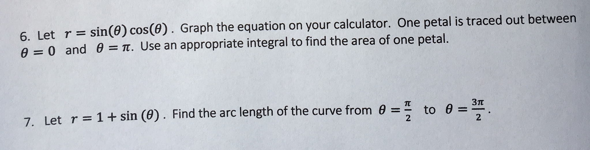 Solved Let r = sin(theta) cos(theta). Graph the equation on | Chegg.com
