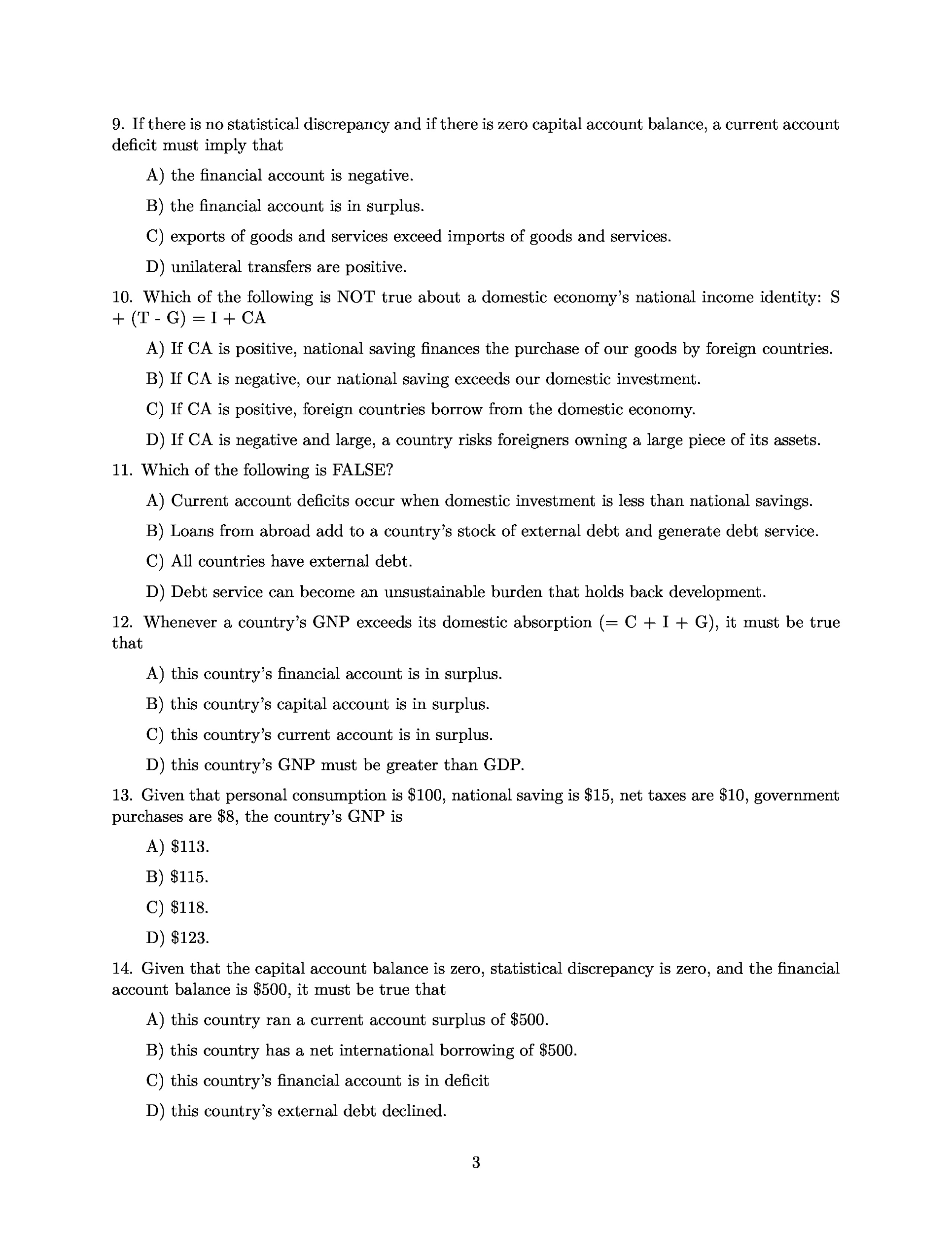 Solved You must circle each correct answer on the homework | Chegg.com