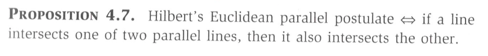 Solved Hilbert's Euclidean parallel postulate | Chegg.com