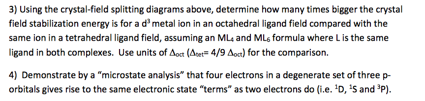 Solved 1) Four-coordinate d8 transition-metal complexes | Chegg.com