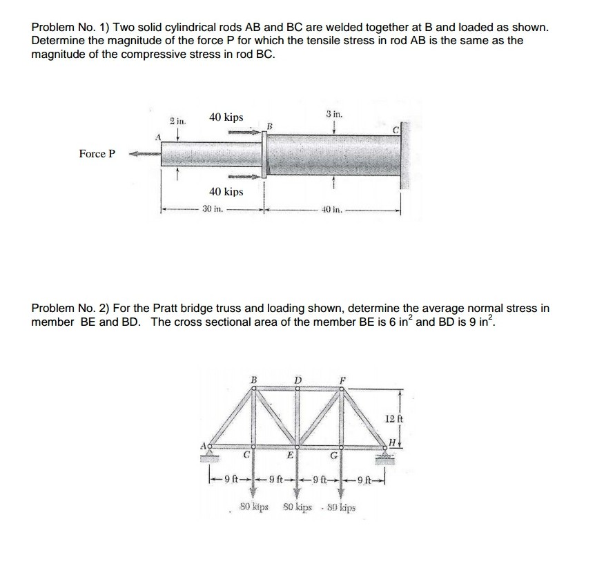 Solved Two solid cylindrical rods AB and BC are welded | Chegg.com