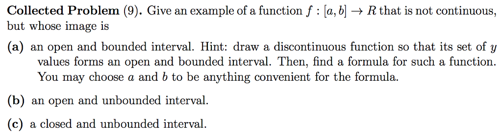 Solved Collected Problem (9). Give an example of a function | Chegg.com
