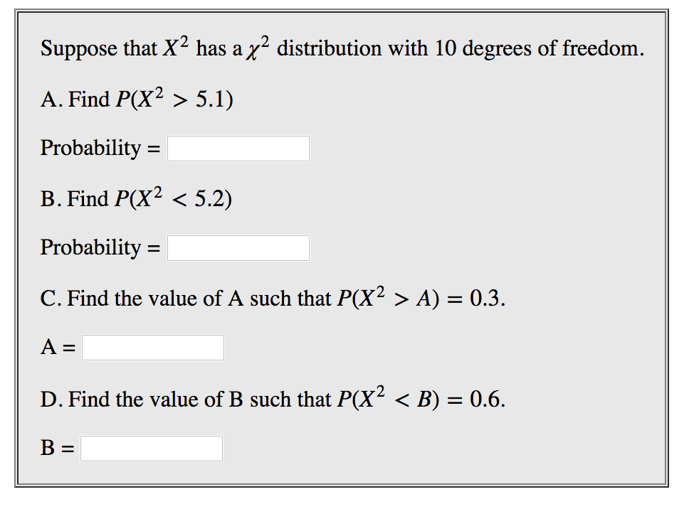 Solved Suppose that X2 has a χ2 distribution with 10 degrees | Chegg.com