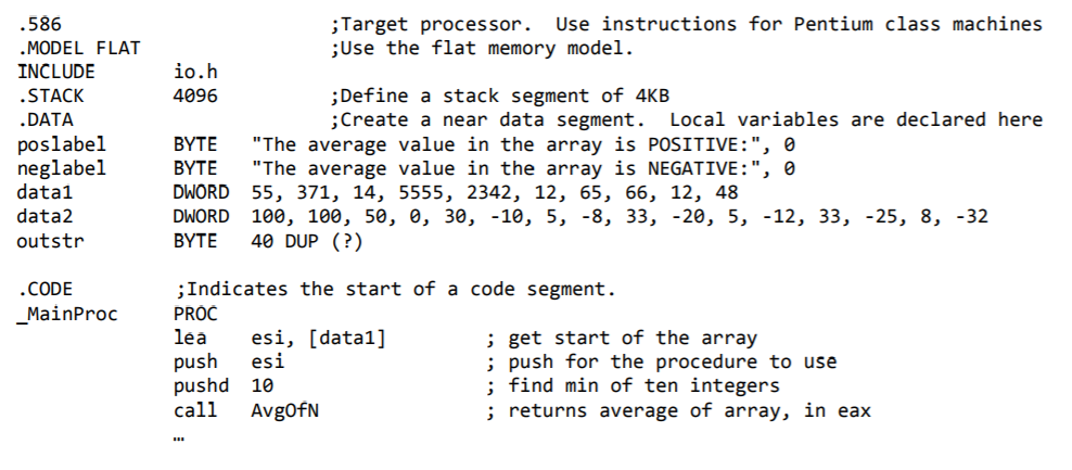 Solved Below, I give you some partial code for an assembly | Chegg.com