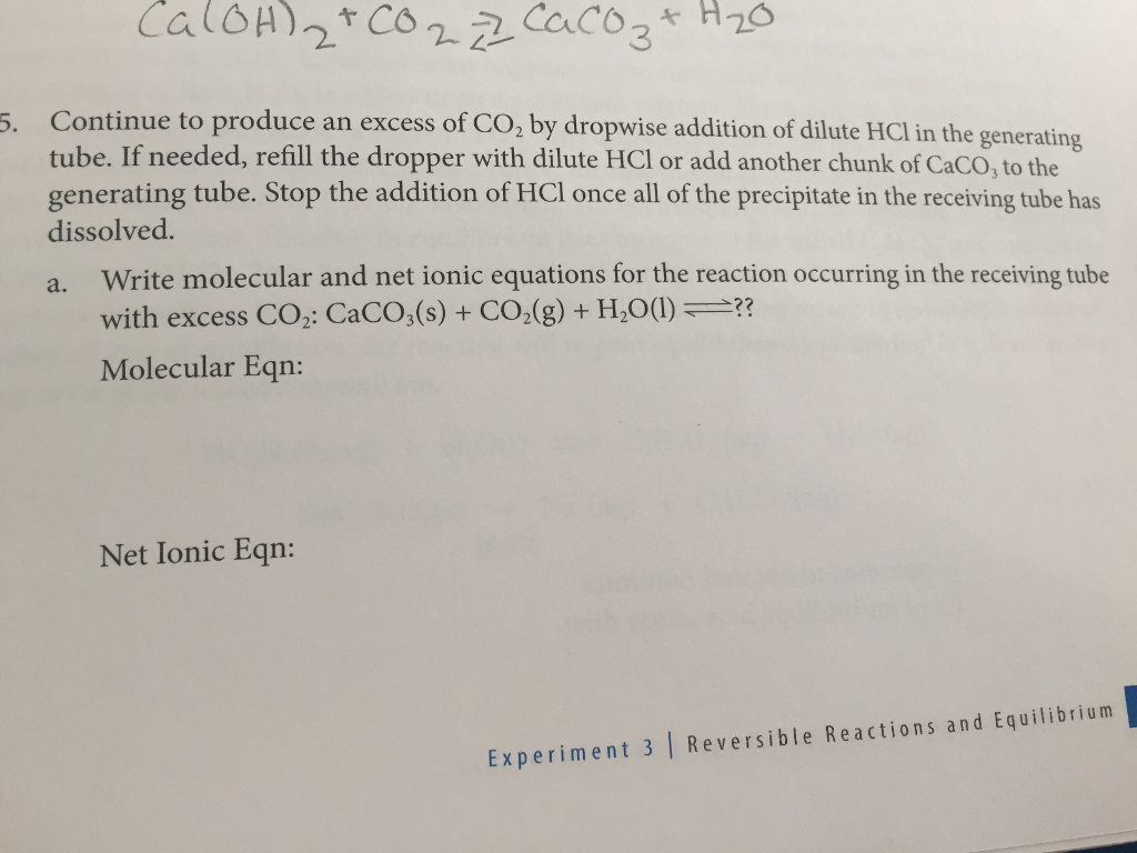 Solved Continue to produce an excess of CO_2 by dropwise | Chegg.com