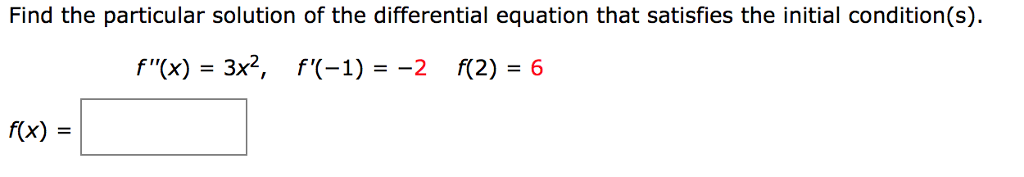 Solved Find the particular solution of the differential | Chegg.com
