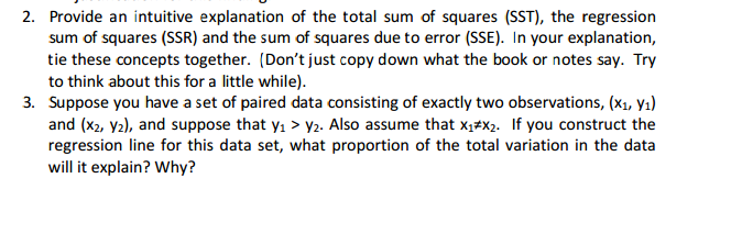 Provide an intuitive explanation of the total sum of | Chegg.com