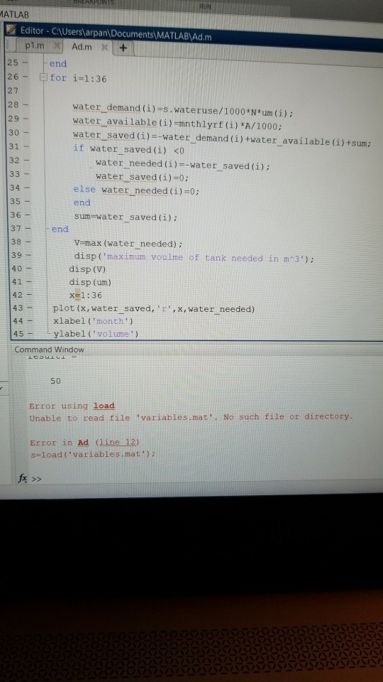 Solved LAB 【 Editor-CAUsersarpan,DocumentsYMATLABAd.rm | Chegg.com