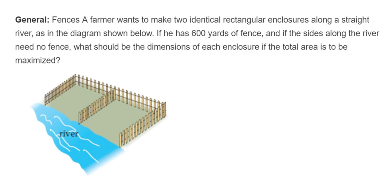 Solved Fences A farmer wants to make two identical | Chegg.com