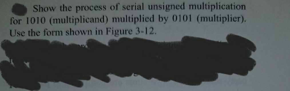 Solved Show the process of serial unsigned multiplication | Chegg.com