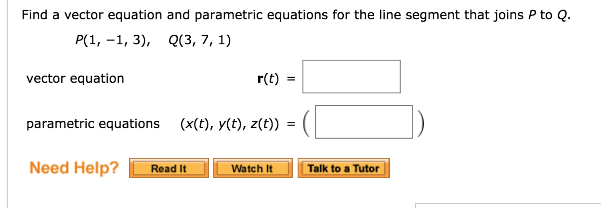 Vector Parametric Equation Calculator Equation Of A Line