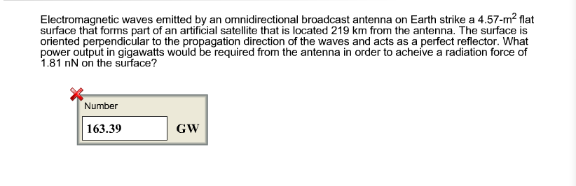 Solved Electromagnetic waves emitted by an omnidirectional | Chegg.com