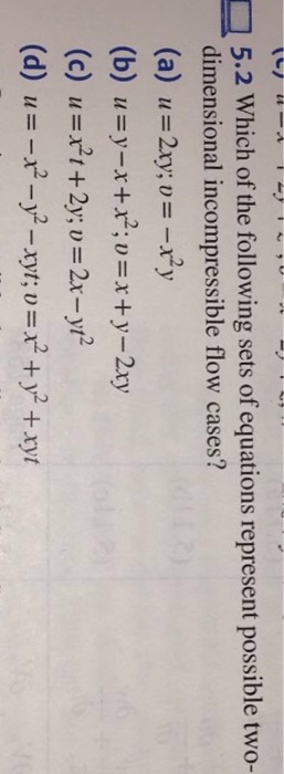 Solved Which of the following sets of equations represent | Chegg.com