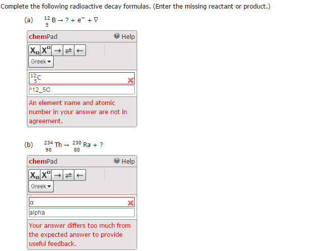 Solved Complete the following radioactive decay formulas. | Chegg.com
