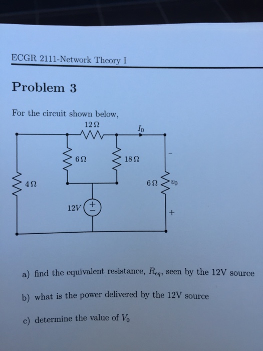 Solved For the circuit shown below, find the equivalent | Chegg.com