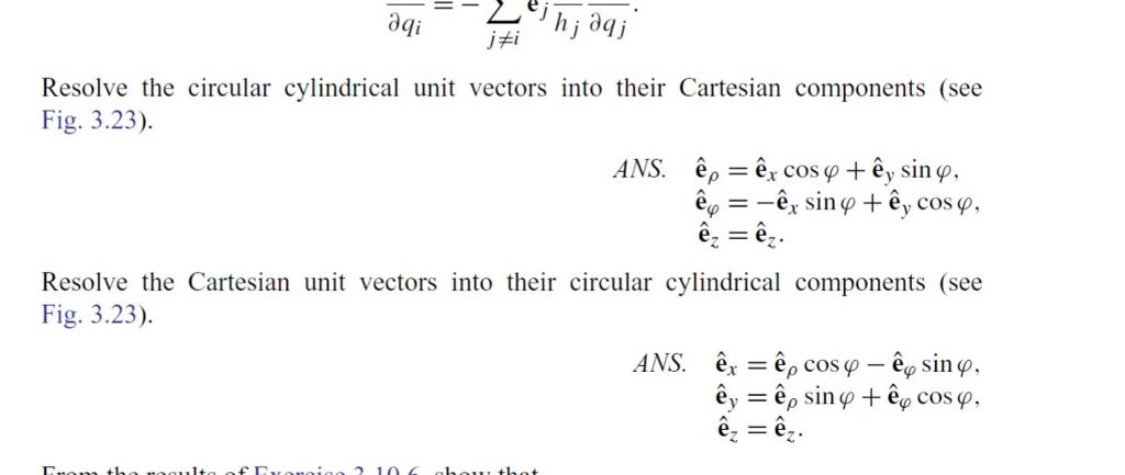 Solved di Resolve the circular cylindrical unit vectors into | Chegg.com