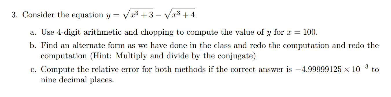 **In MATLAB** Consider the equation y = sqrt(x^3+3) - | Chegg.com