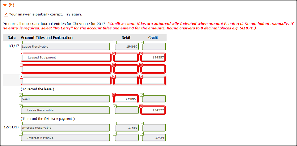 Solved Exercise 21-6 (Part Level Submission) Cheyenne | Chegg.com