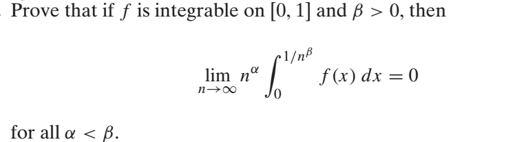 Solved Prove that if f is integrable on [0, 1] and beta > 0, | Chegg.com